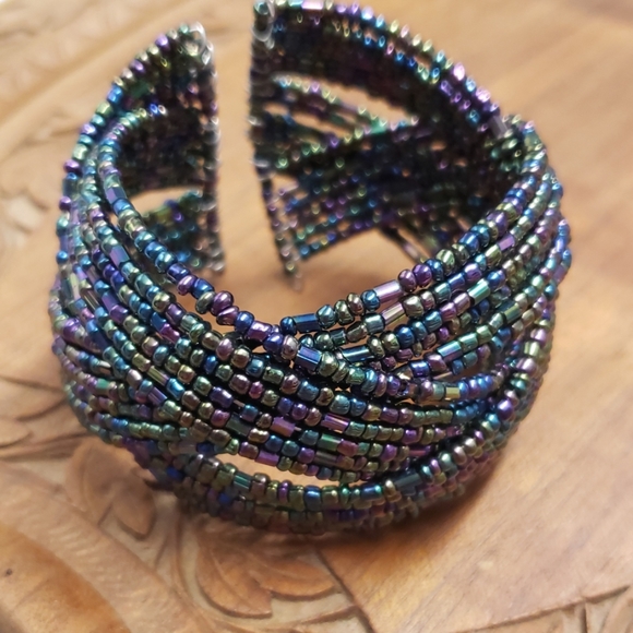 Jewelry | Beaded Cuff Bracelet | Poshmark